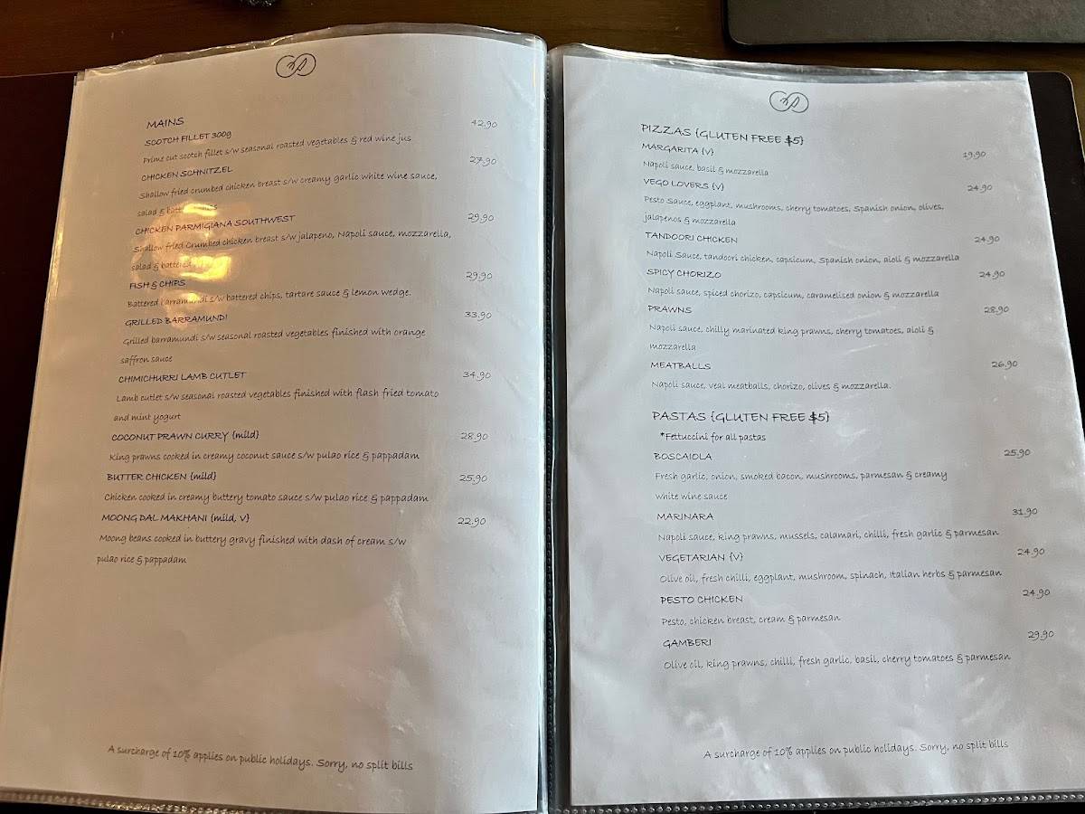 Menu at The Nelson Way Café, Restaurant & Bar, Nelson Bay
