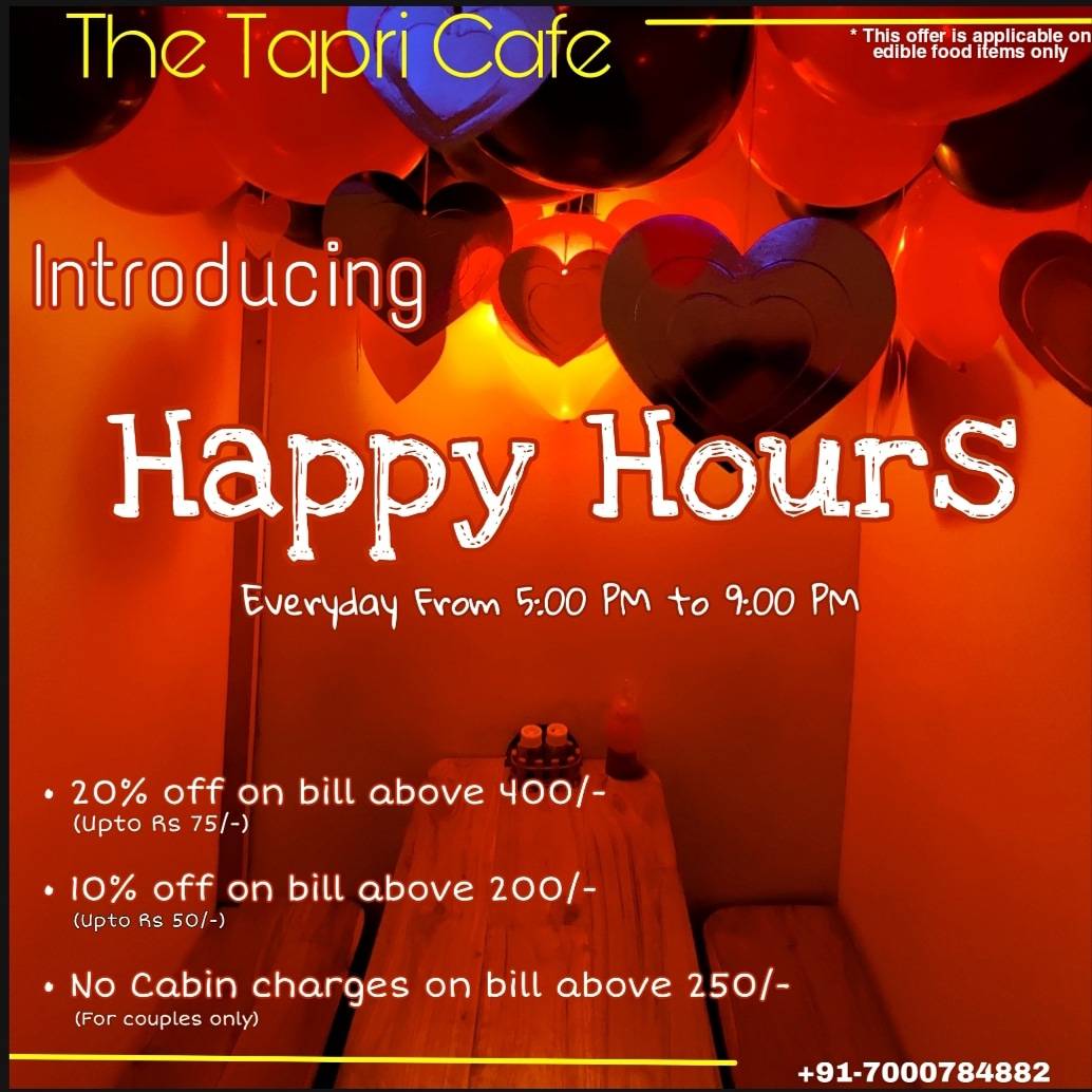 Menu at The Tapri Cafe, Chhindwara