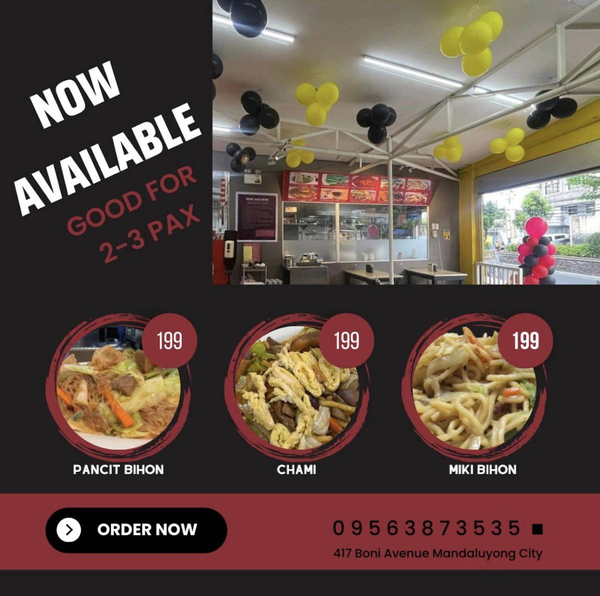 Menu at Tsong Pao restaurant, Mandaluyong
