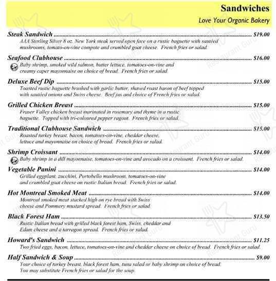 Menu at Westward Ho! Public House & Grill Room, Vancouver