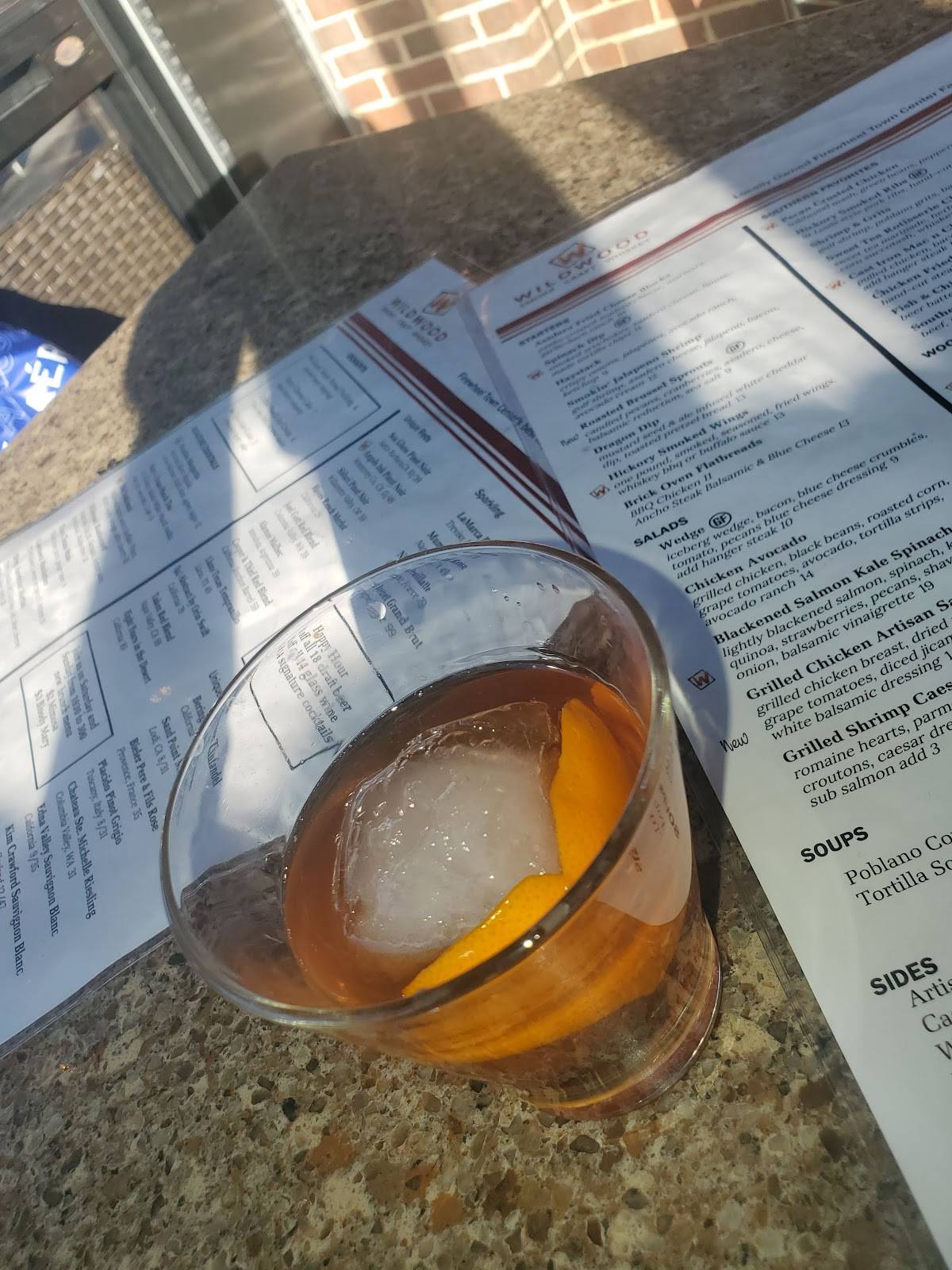 Menu at Wildwood Firewheel restaurant, Garland
