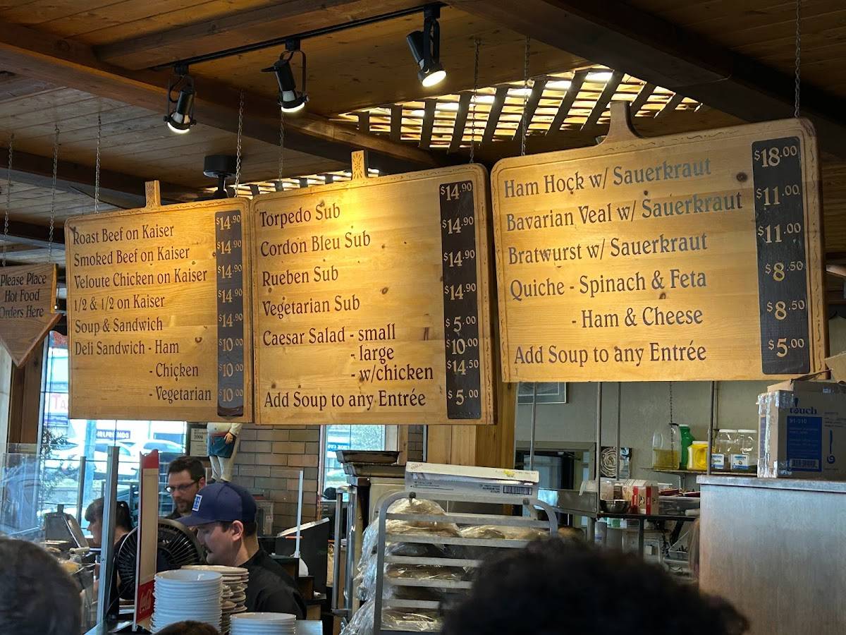 Menu at Wood Fire Bakery, Kelowna