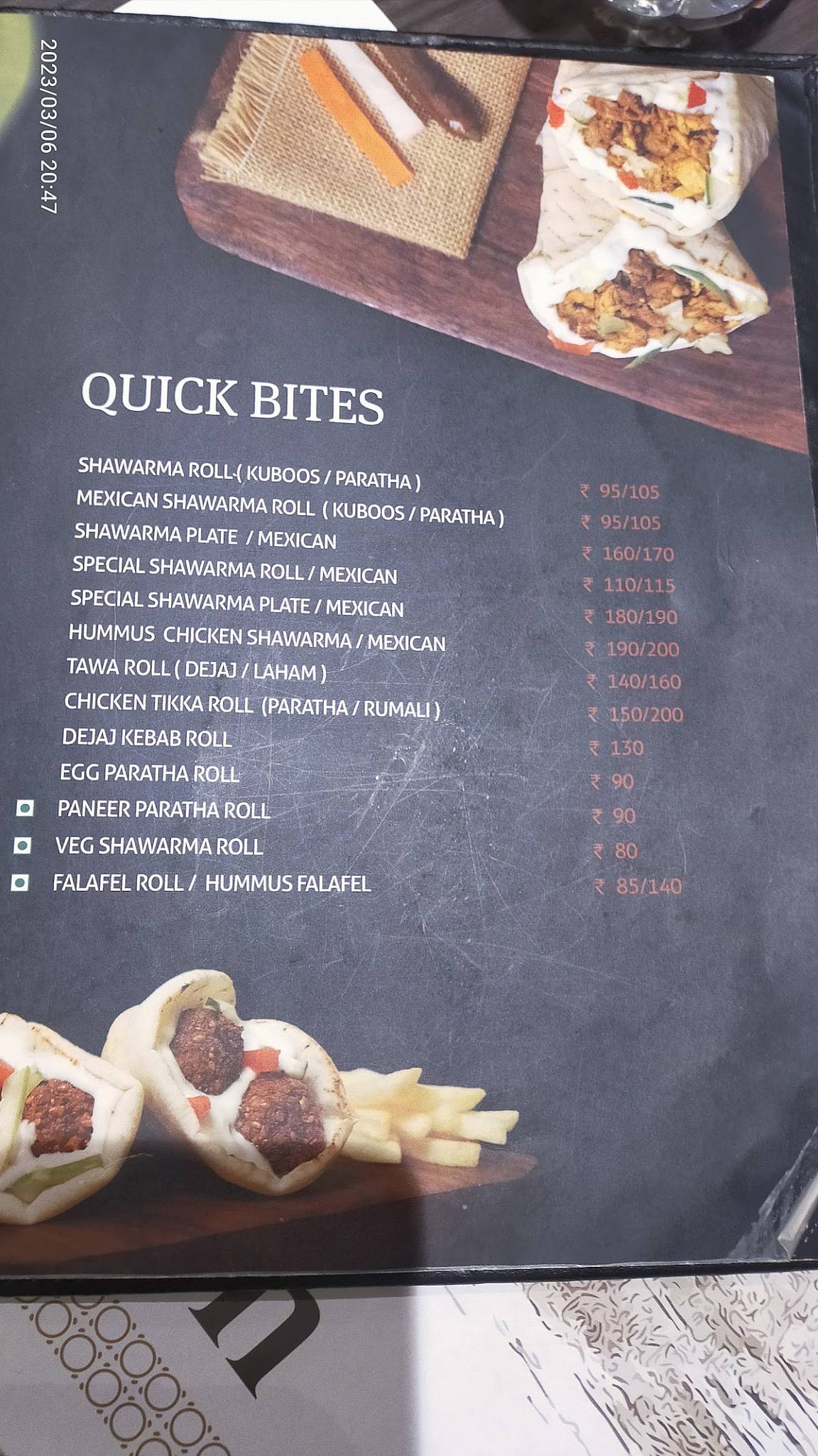 Menu at Zaitoon Restaurant, Ambur, Ambur