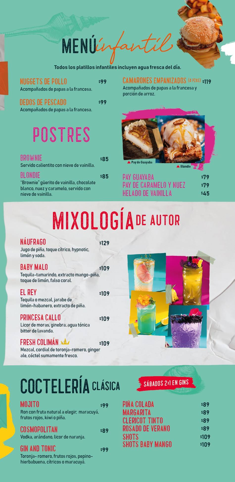 Carta del restaurante Rey Callo Mariscos del Carreta, Colima, P.º ...