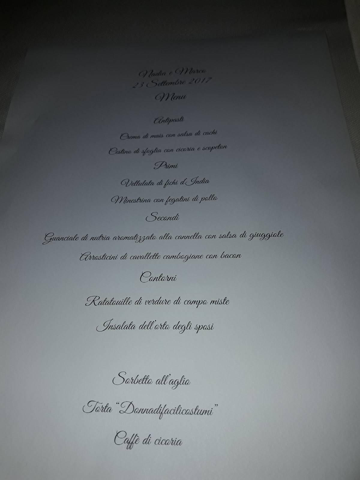 Menu da Ristorante Il Castello di Bedin Graziella, Sovizzo, Via Castello