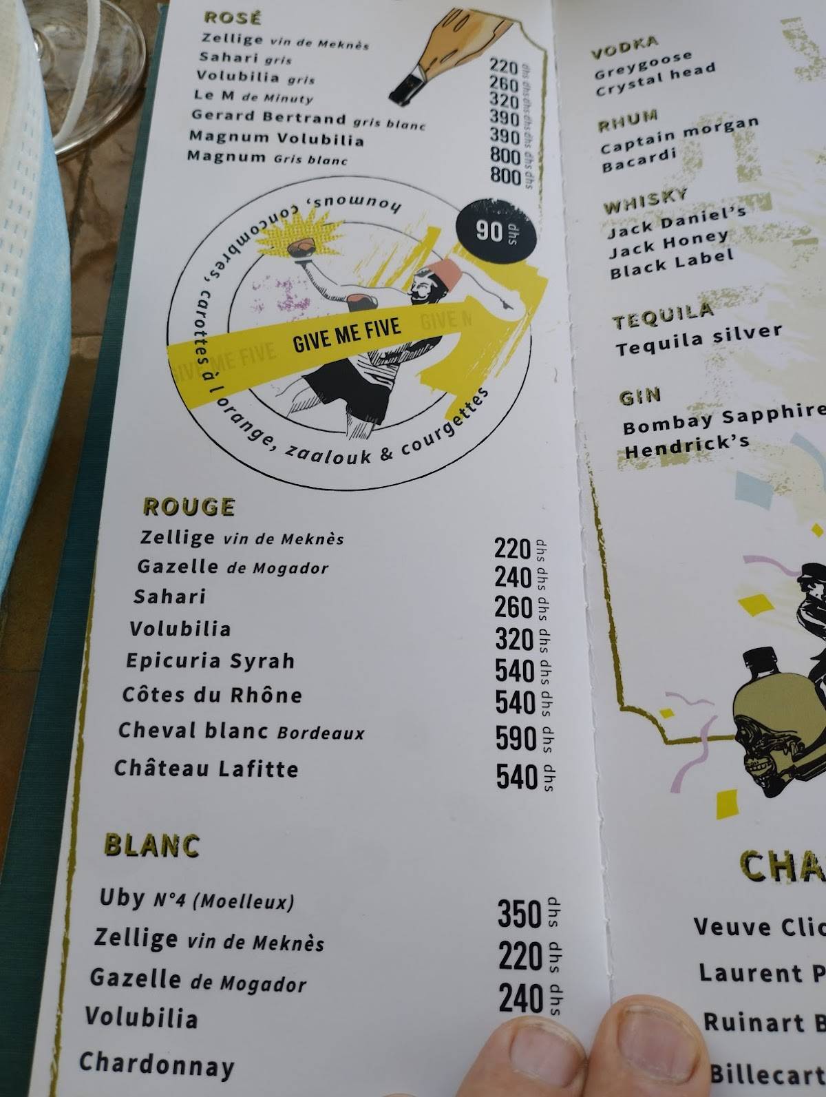 Menu at Dardar Rooftop : Cocktails & Eat restaurant, Marrakesh