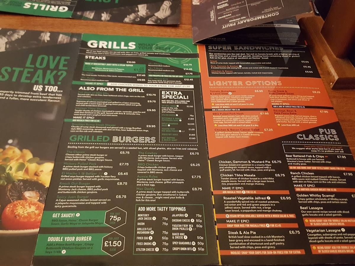 Menu at Rowan Tree pub & bar, Armadale
