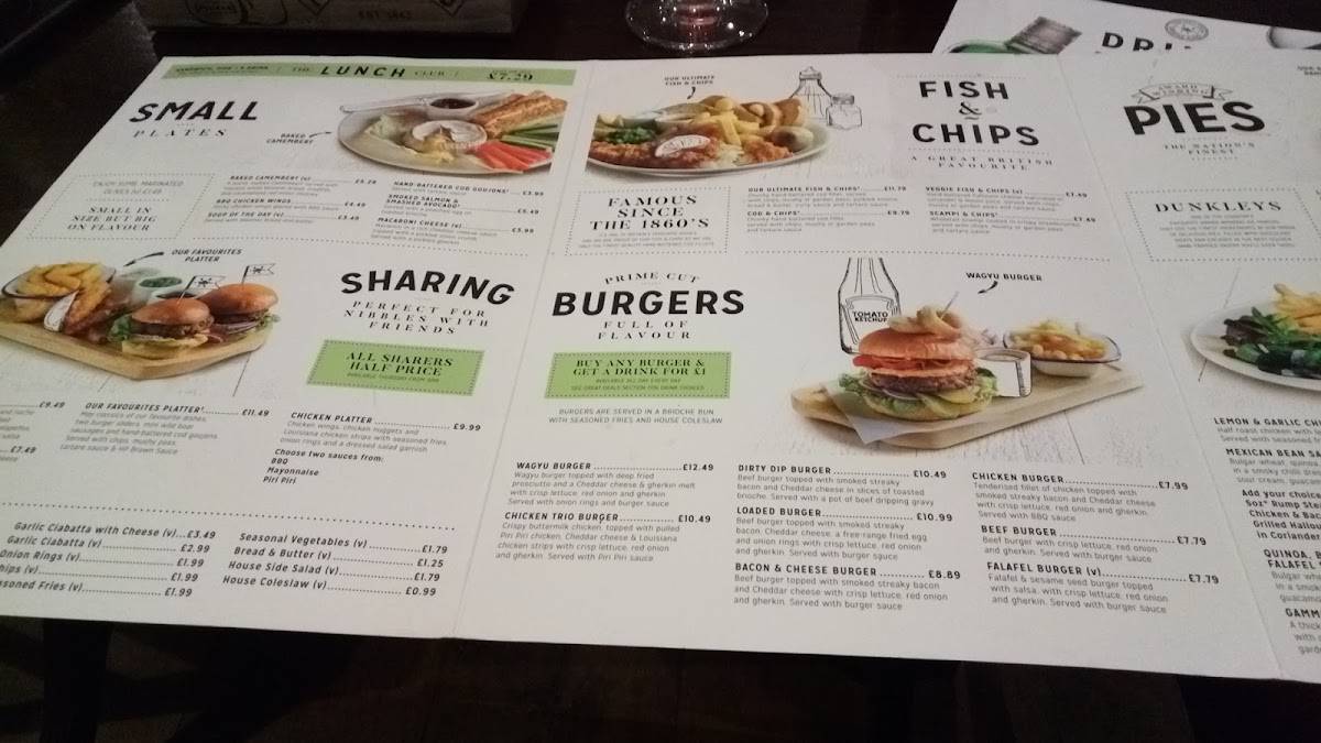 Menu at Royal Oak pub & bar, Marlborough