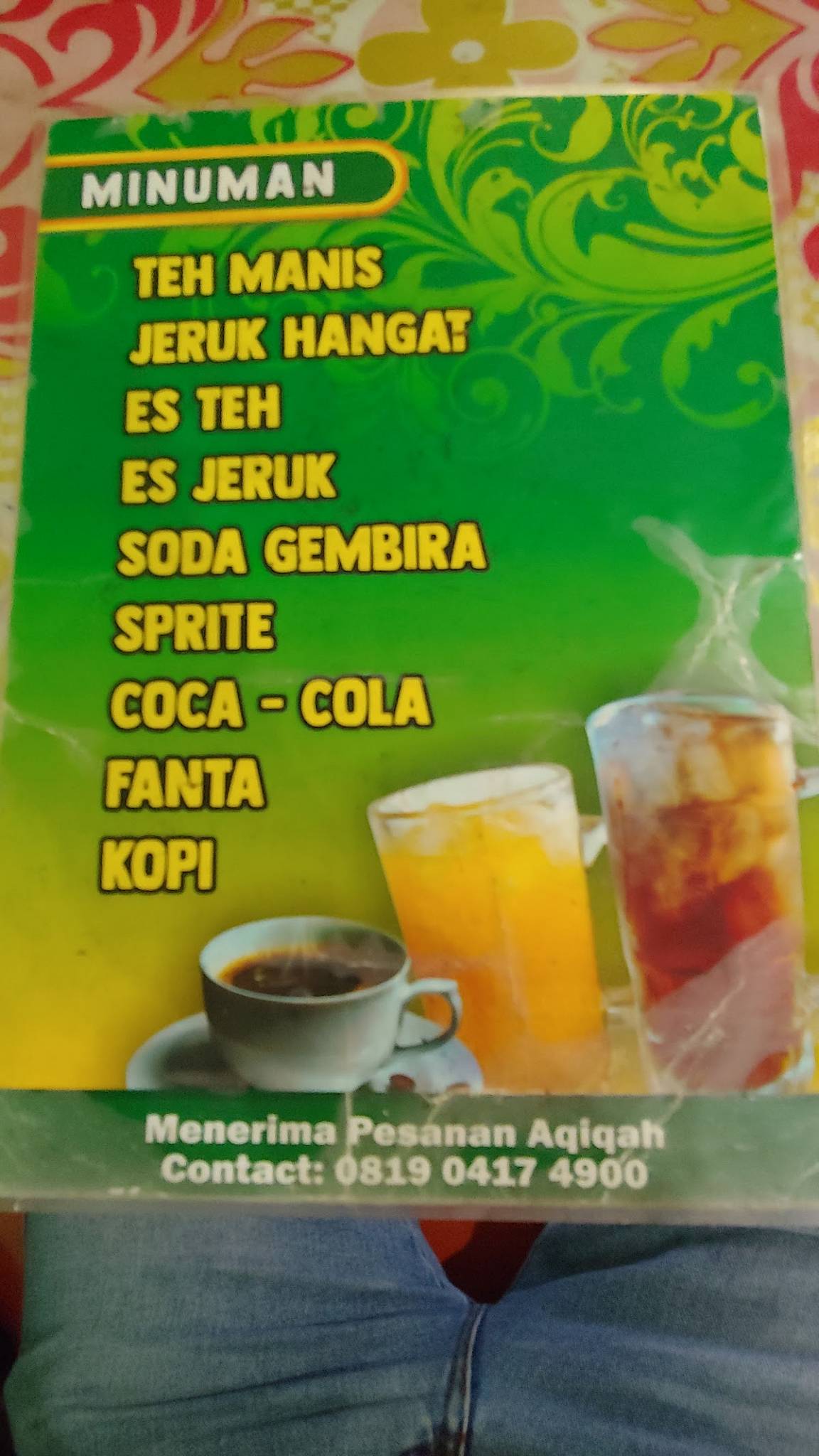 Menu at Rumah Makan Sate Kambing Dan Tongseng Mbak Ning restaurant, Mungkid