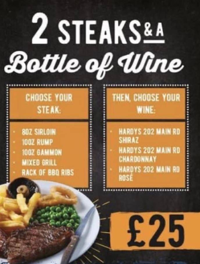 Menu at Running Horse restaurant, Fakenham