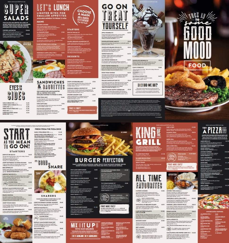 Menu at Running Horse restaurant, Fakenham