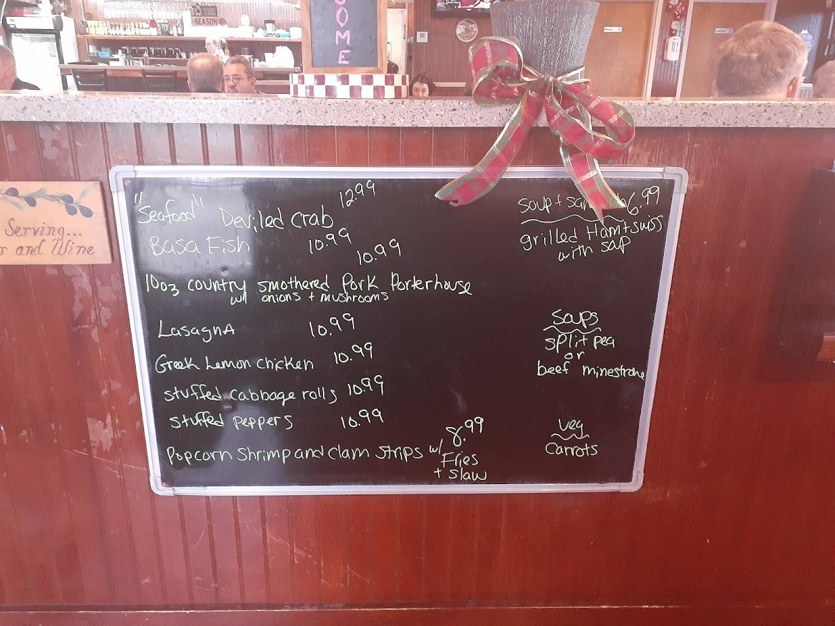 Menu at Uncle Joe's New York Diner restaurant, Ruskin