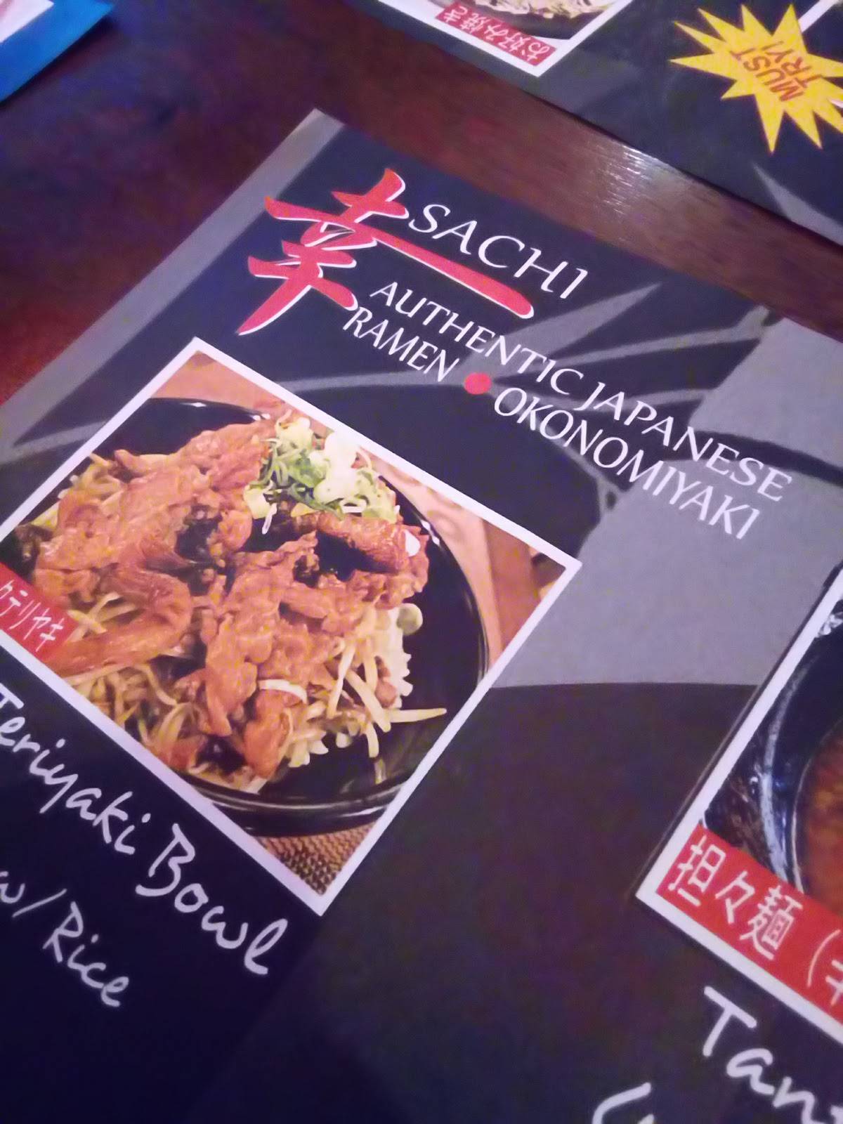Carta del restaurante Sachi Authentic Japanese Ramen And Okonomiyaki ...