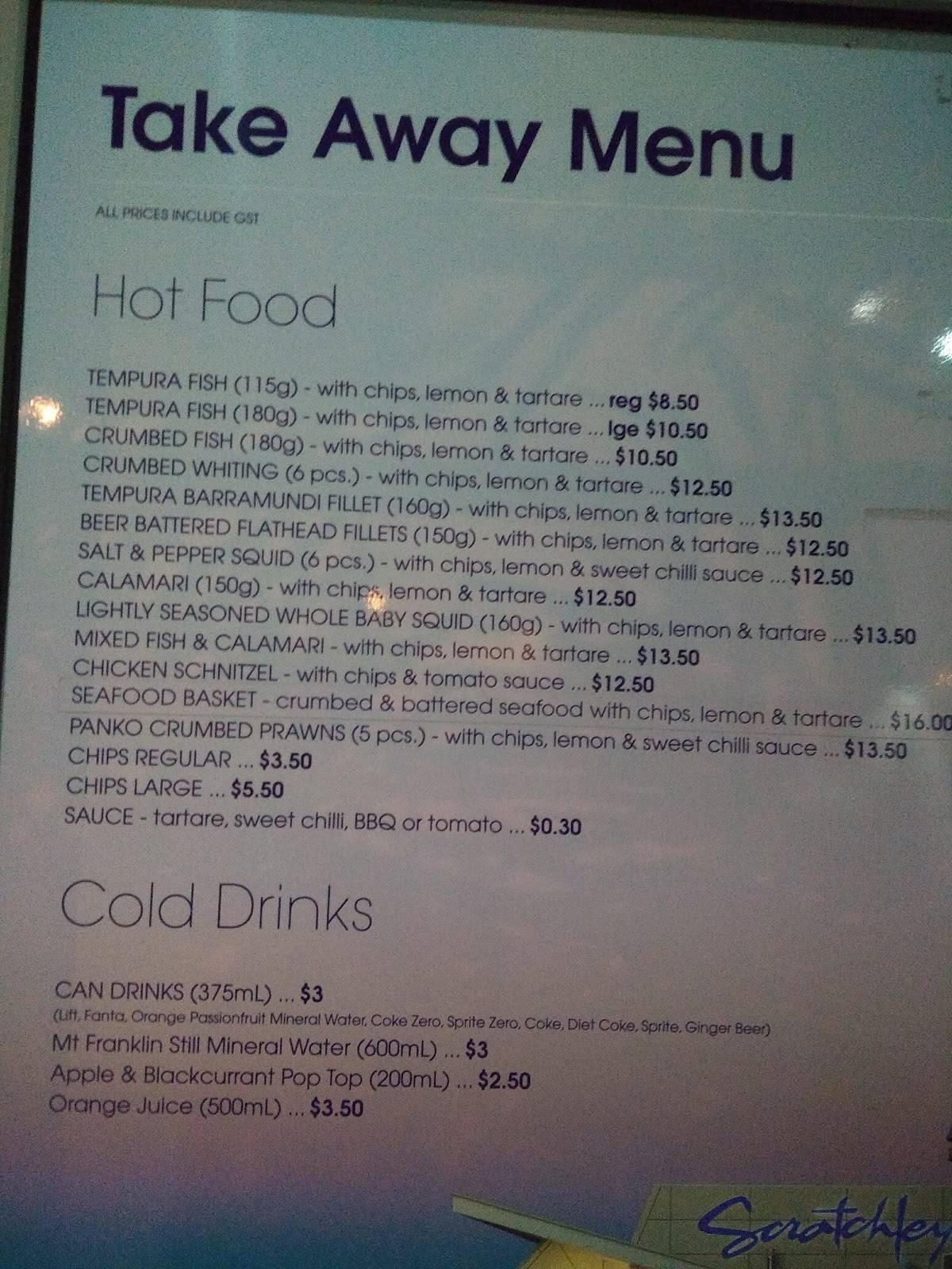Menu at Scratchleys on the Wharf restaurant, Newcastle, 200 Wharf Rd