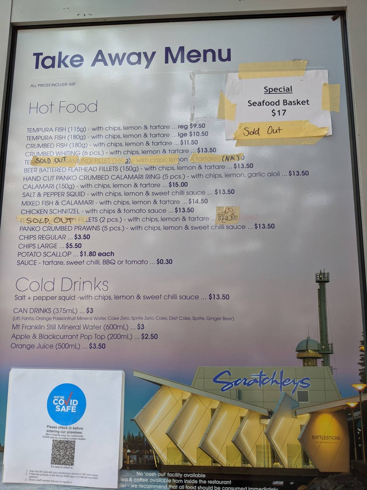 Menu at Scratchleys on the Wharf restaurant, Newcastle, 200 Wharf Rd