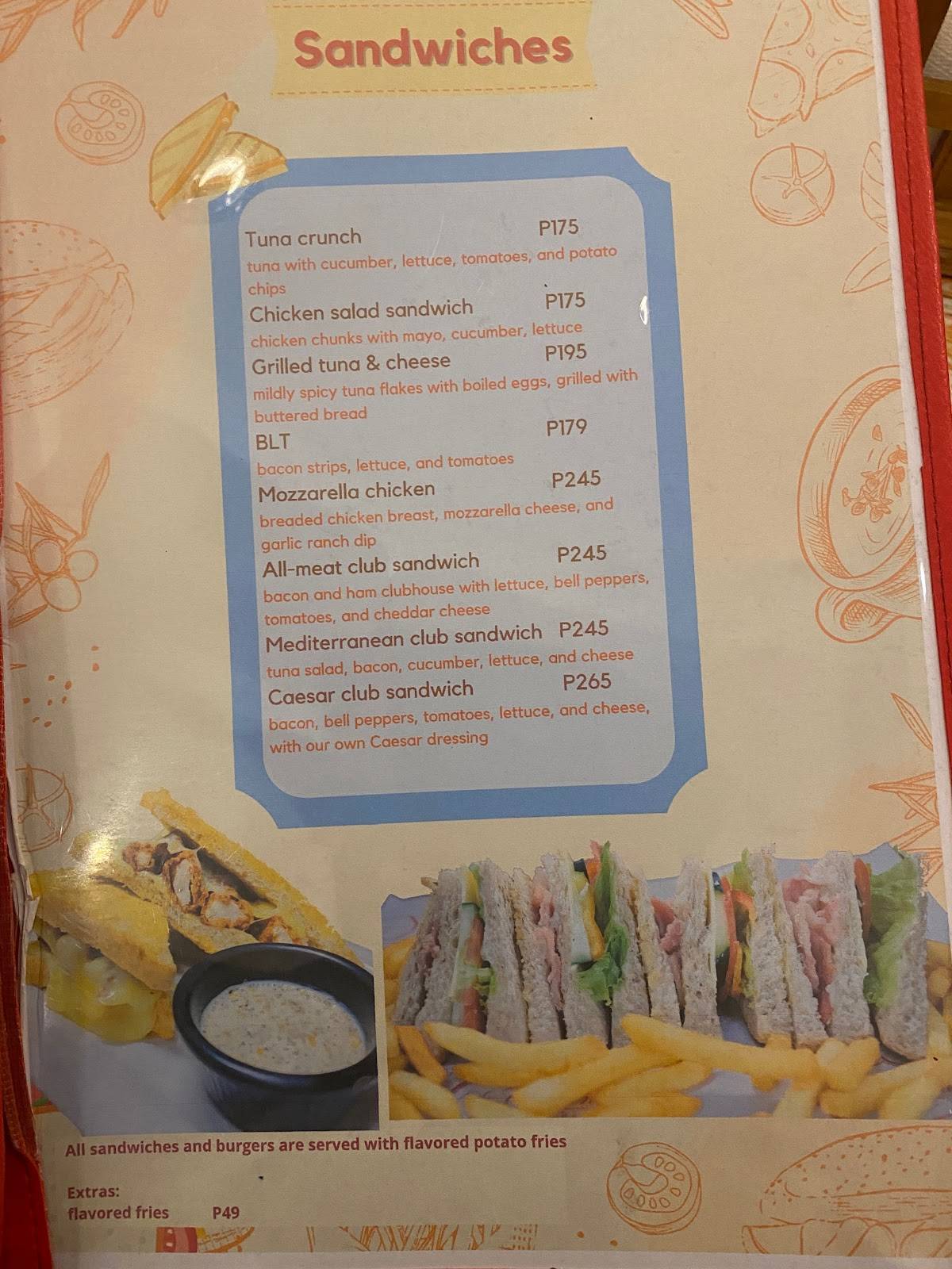 Menu at Si Christina Gateau Sans Rival restaurant, San Pablo City