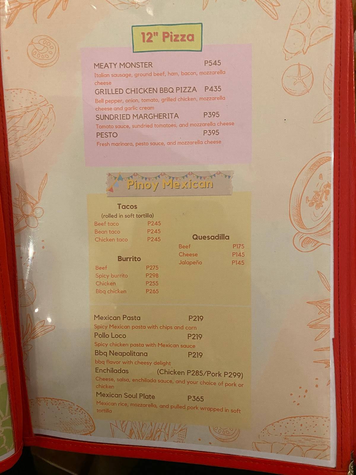 Menu at Si Christina Gateau Sans Rival restaurant, San Pablo City