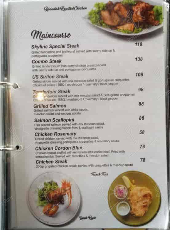 Menu at Skyline Best View Resto restaurant, Bandung