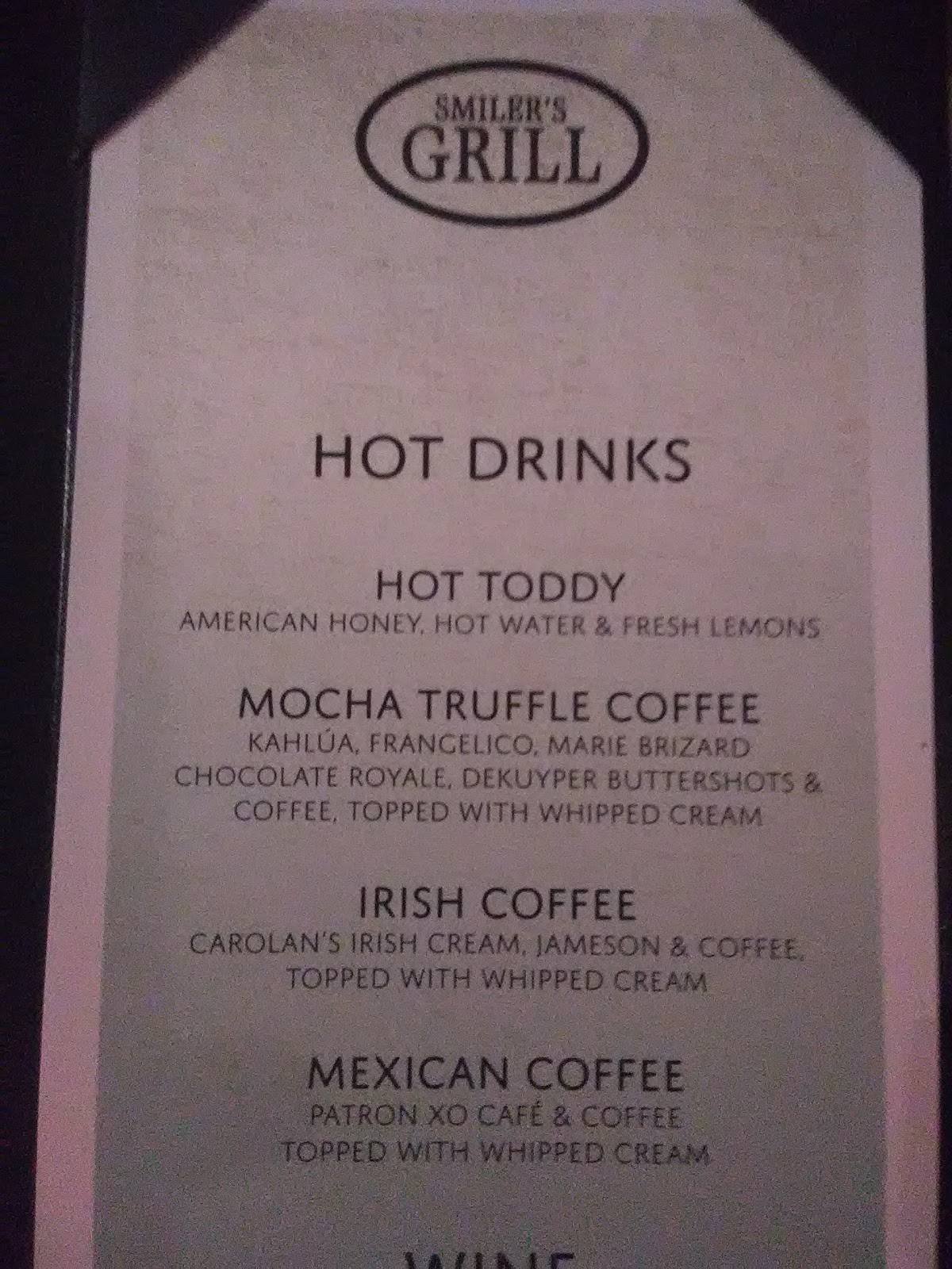 Menu at Smiler's Grill & Bar, Dickson City