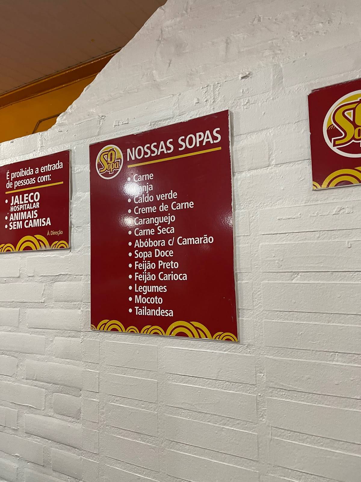 Menu em Só Sopa restaurante, Manaus, Av. Pedro Teixeira