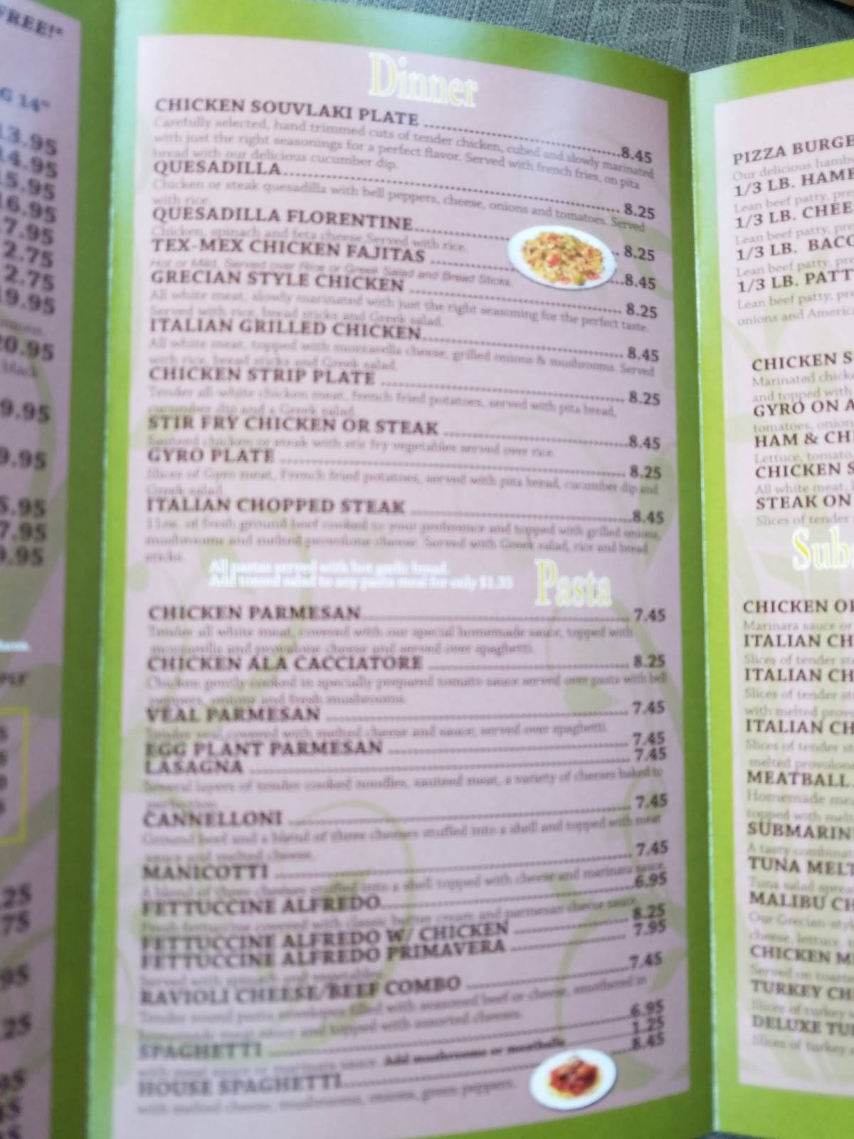 Menu at Ricko's Pizzeria and Italian Cuisine, Soddy-Daisy, Dayton Pike