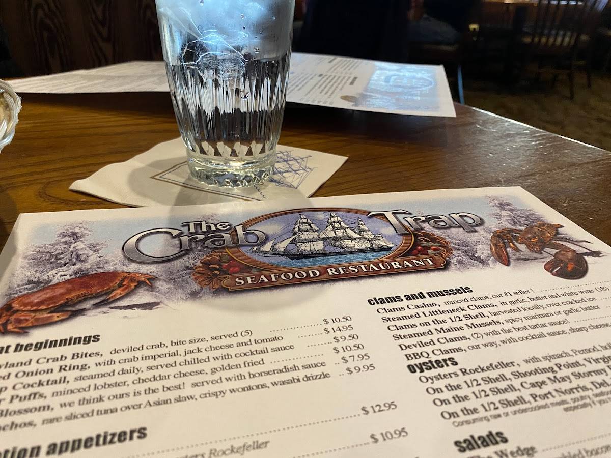 Menu at The Crab Trap pub & bar, Somers Point