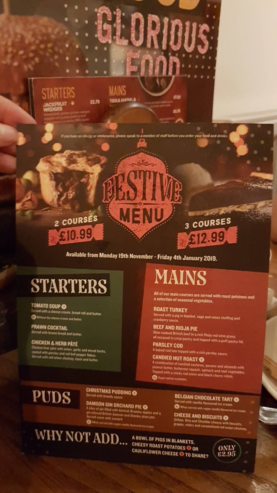 Menu at Sparking Clog pub & bar, Radcliffe