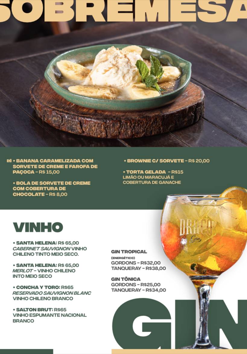 Menu em Barbieri Futebol e Bar, Campinas