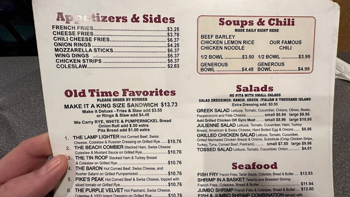 Menu at House of Reuben (Original Owners) restaurant, Sterling Heights