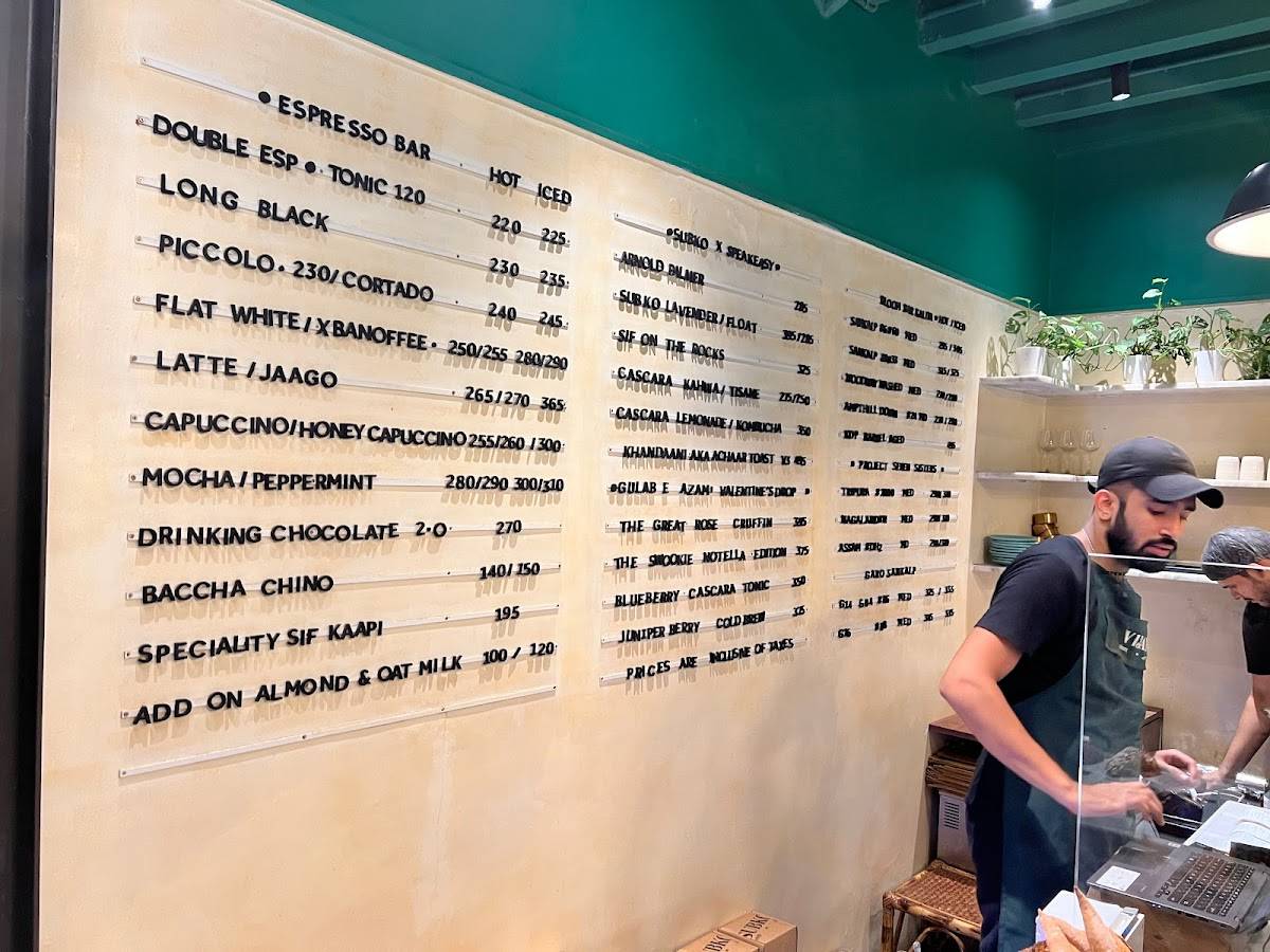 Menu at Subko Specialty Coffee Roasters and Bakehouse, Mumbai