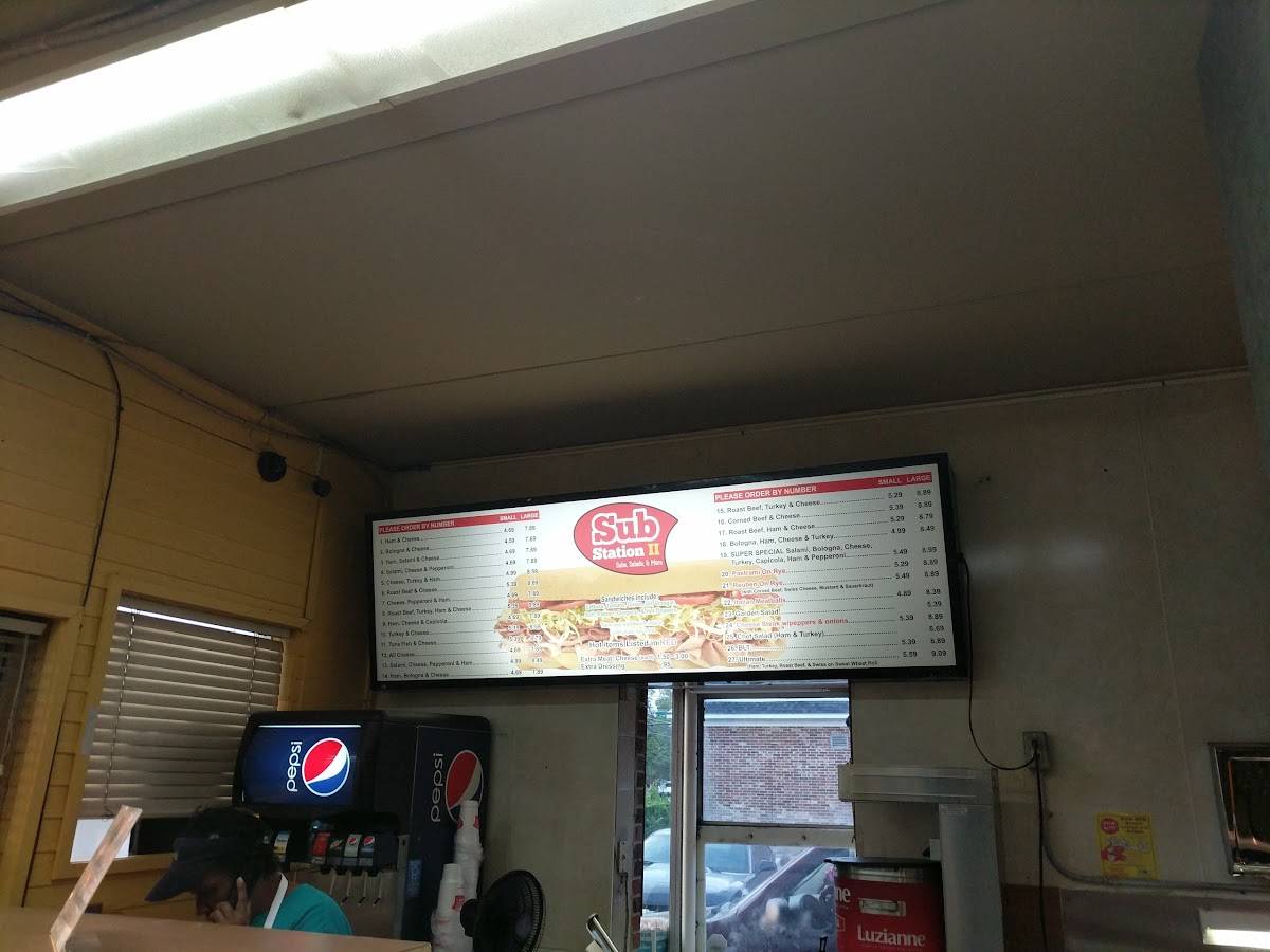 Menu at Sub Station II, Sumter, 15 N Harvin St #4933