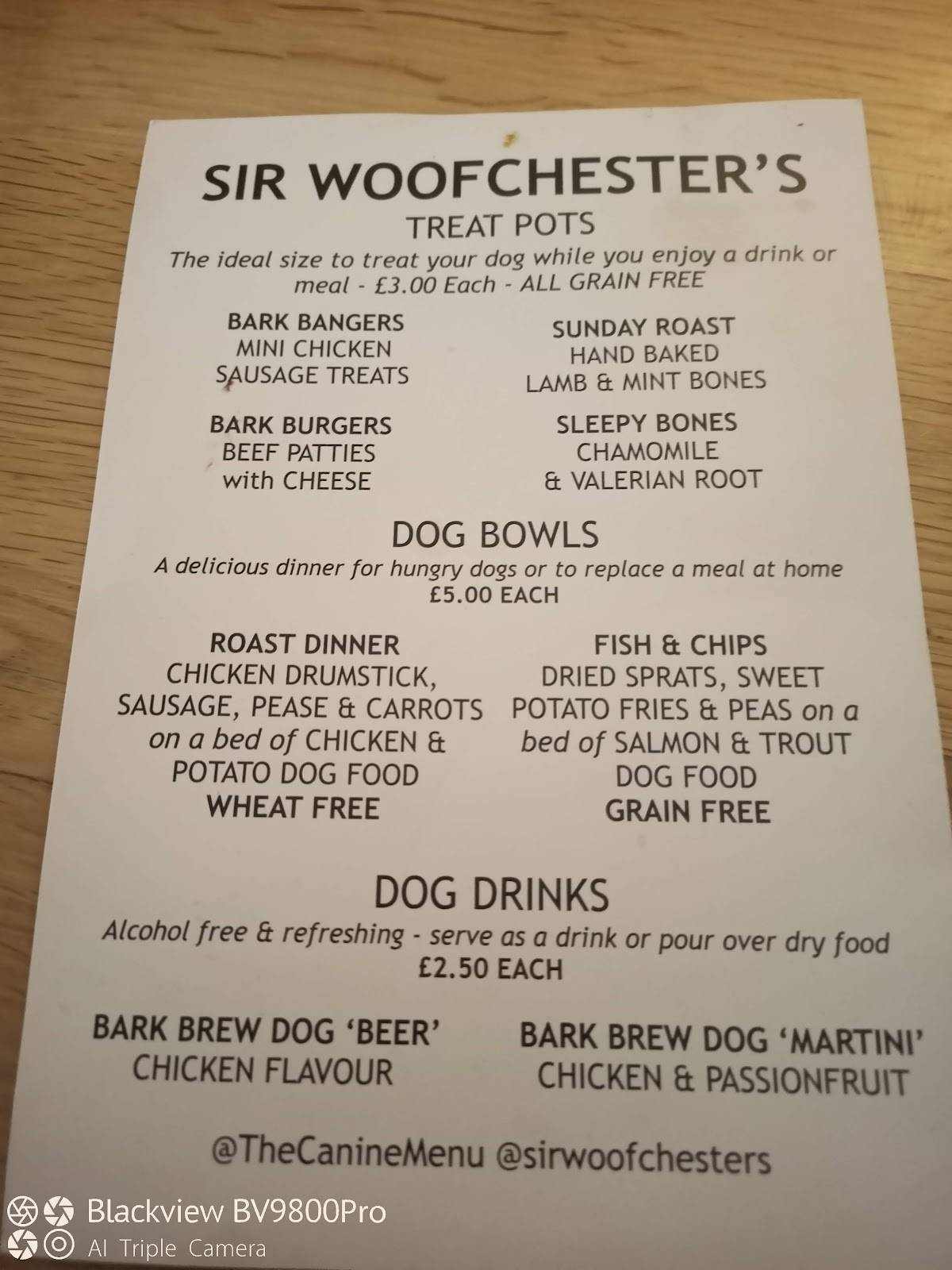 Menu at Sun Trevor pub & bar, Llangollen