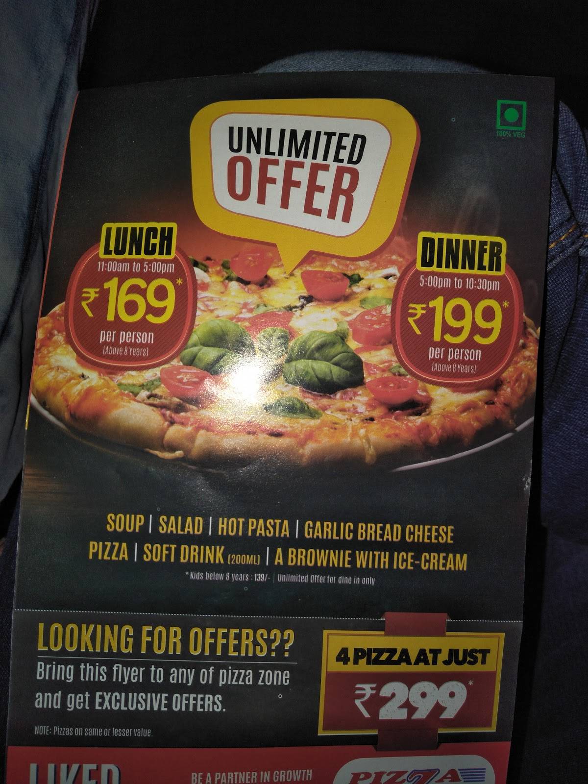 Menu at Pizza Zone, Surat, Udhan Mandalla Road Safal Square Nr Cross Road
