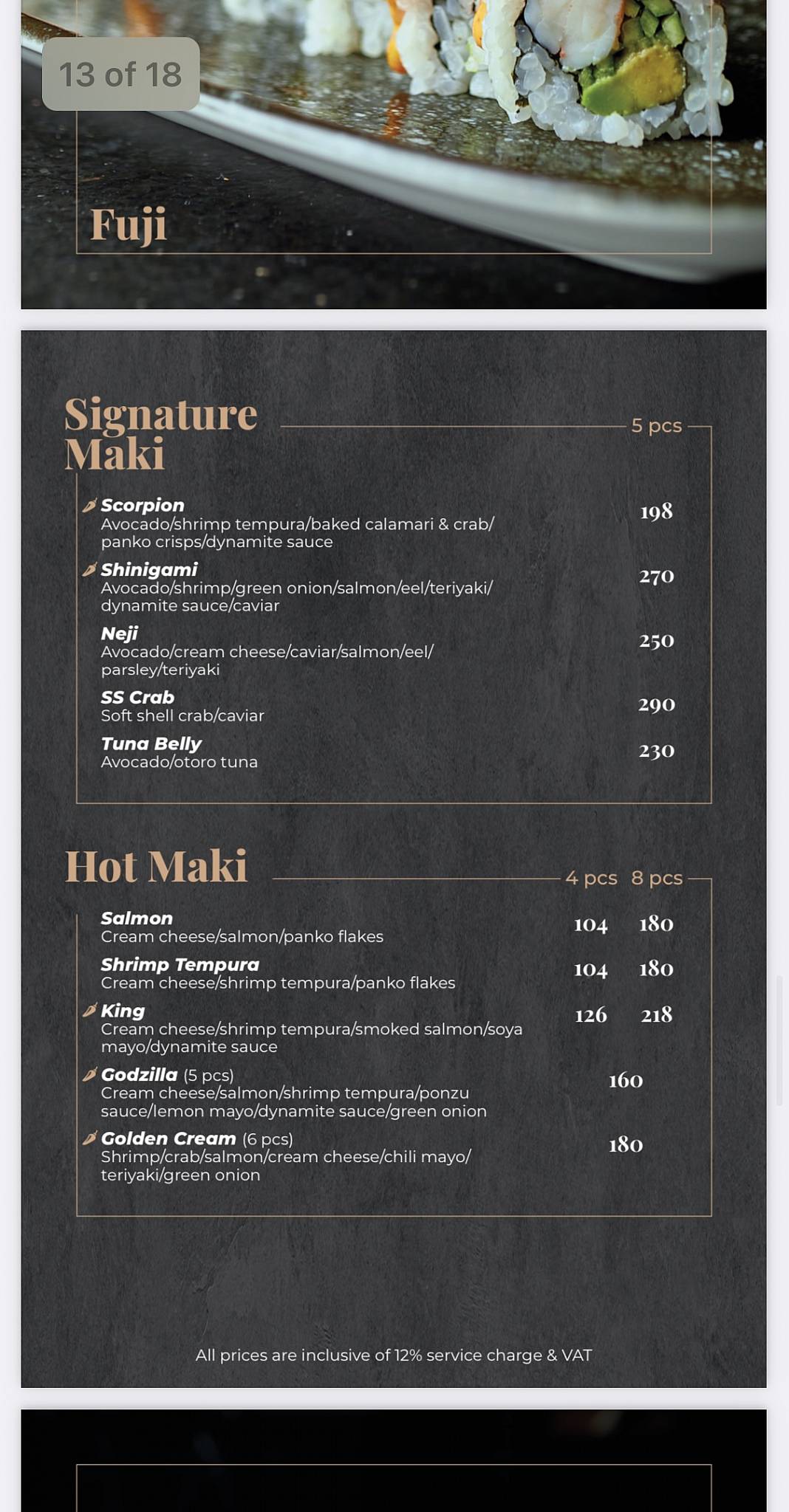 Menu at Sushimi By K restaurant, New Cairo City