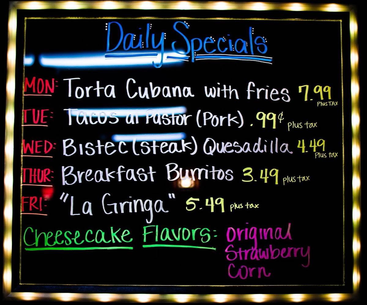 Menu at Taco Pionero restaurant, Arlington, W Arkansas Ln Suite A