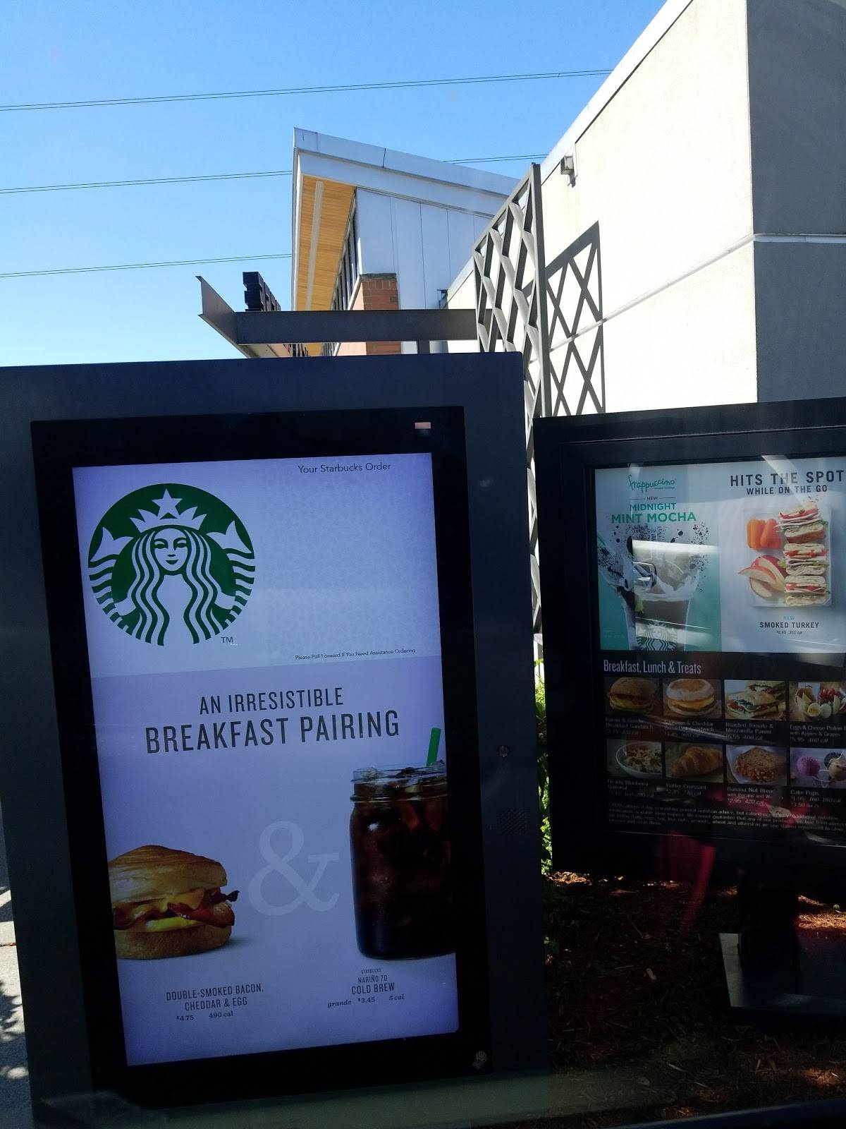Menu at Starbucks cafe, Tacoma, S 72nd St