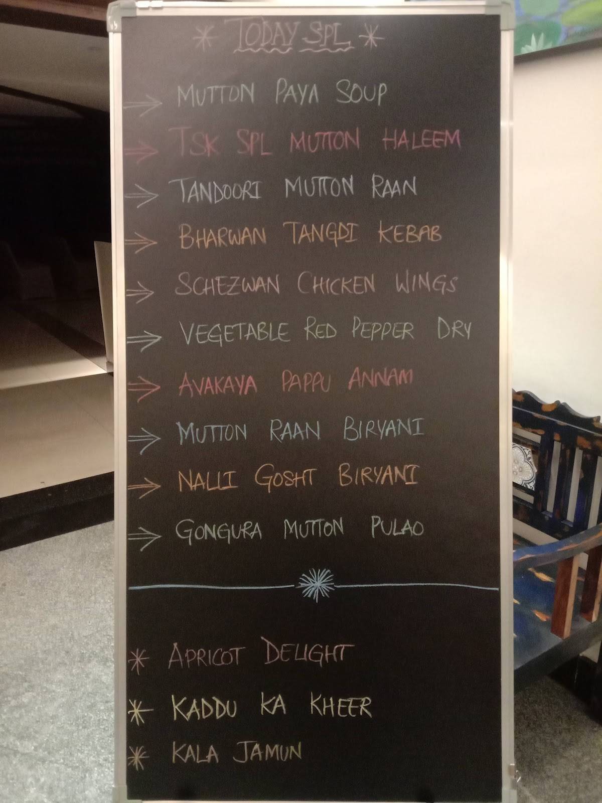 Menu at Telangana Spice Kitchen, Secunderabad