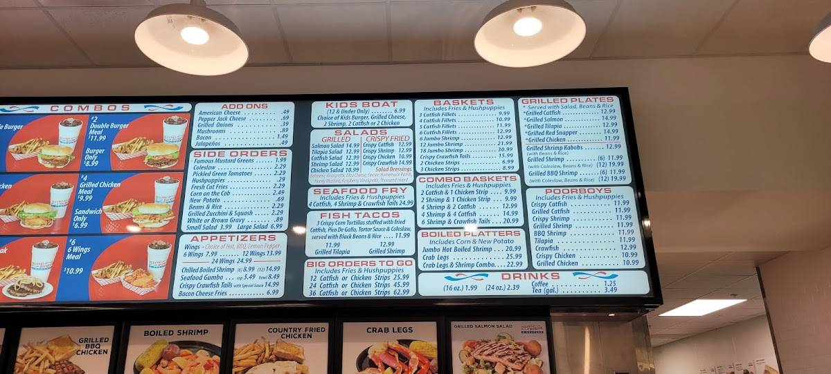 Menu at Flying Burger & Seafood Texarkana restaurant, Texarkana