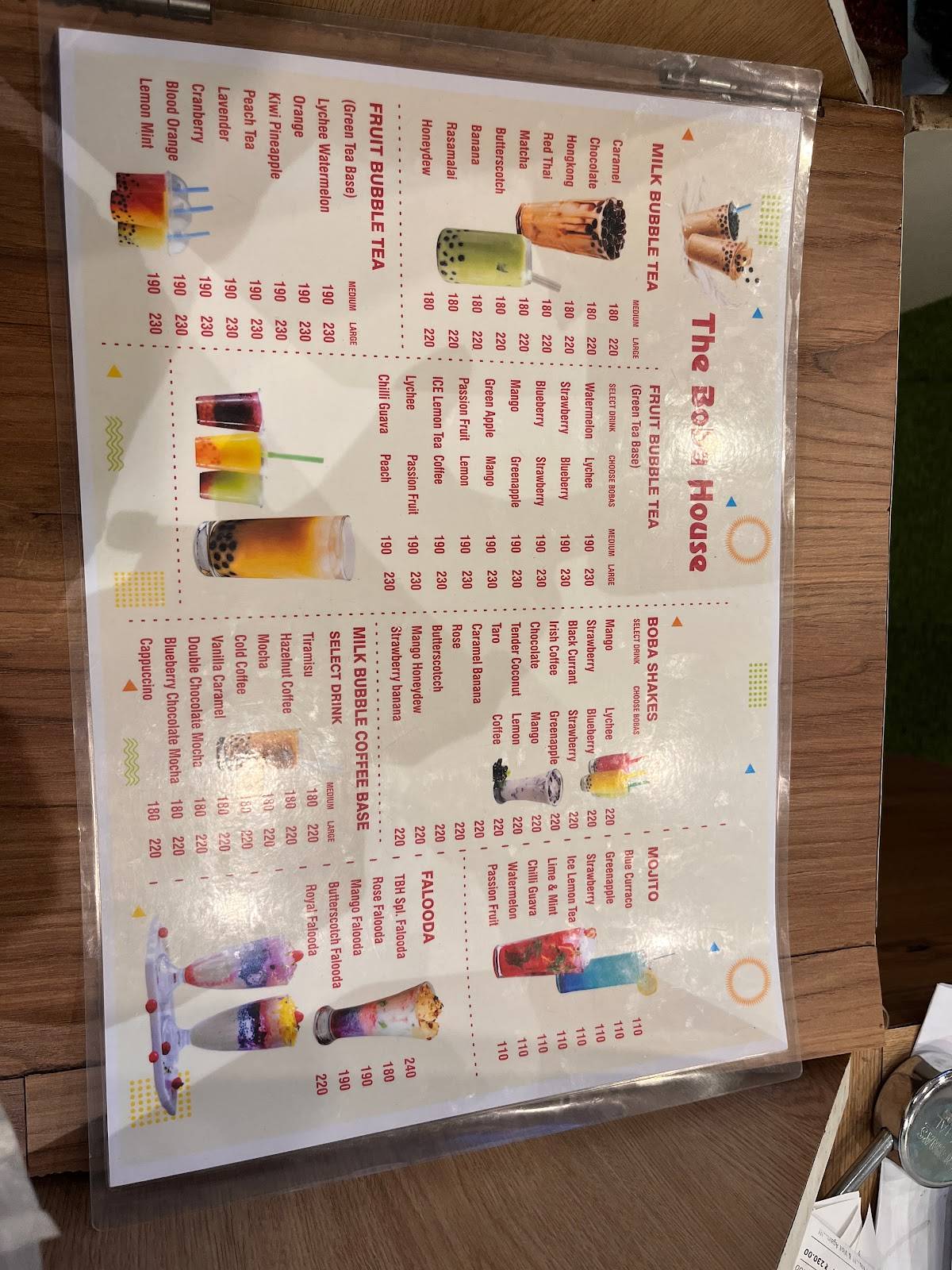 Menu at The Boba House, Chennai, No 7