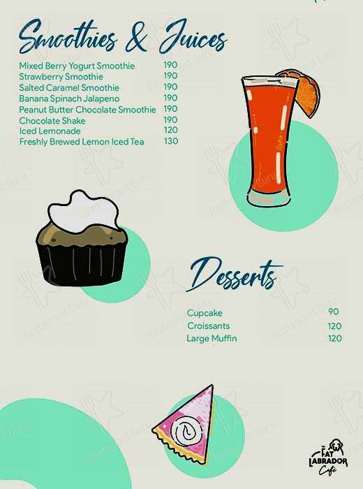 Menu at The Fat Labrador Café, Pune