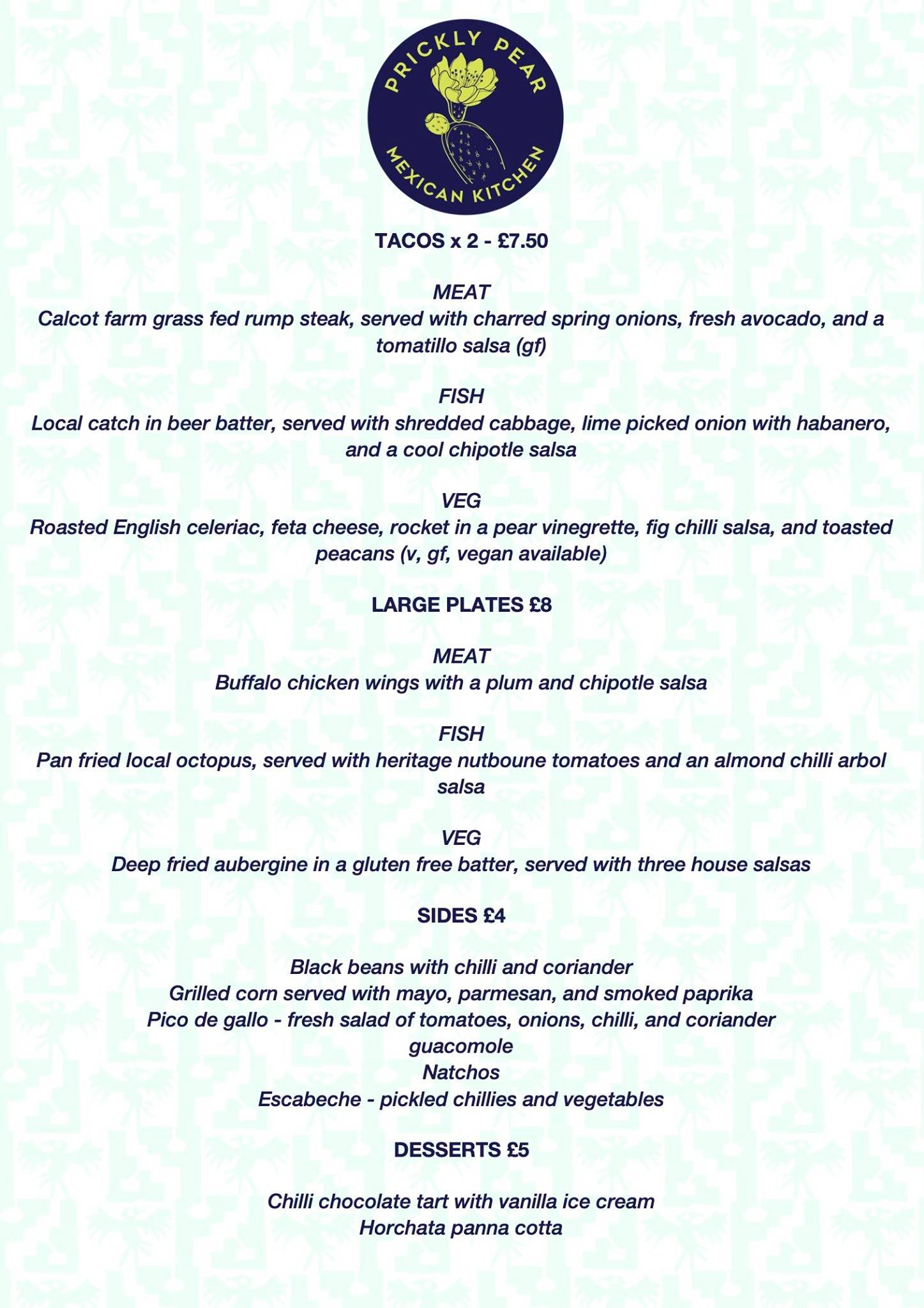 Menu at The Foundry pub & bar, Brighton