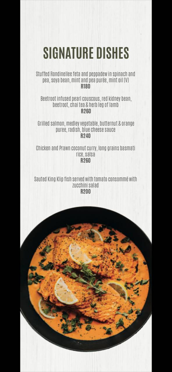 Menu at The Harv Table by Leko Madlala restaurant, Sandton