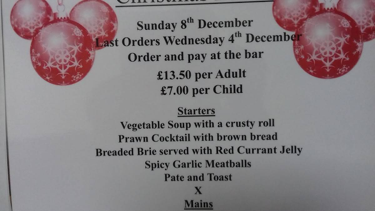 Menu at The Man in the Moon pub & bar, Newport