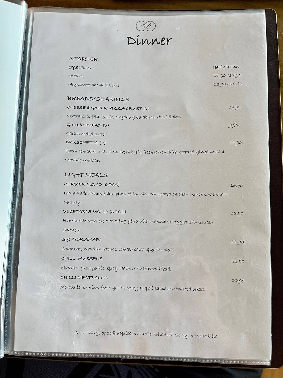 Menu at The Nelson Way Café, Restaurant & Bar, Nelson Bay