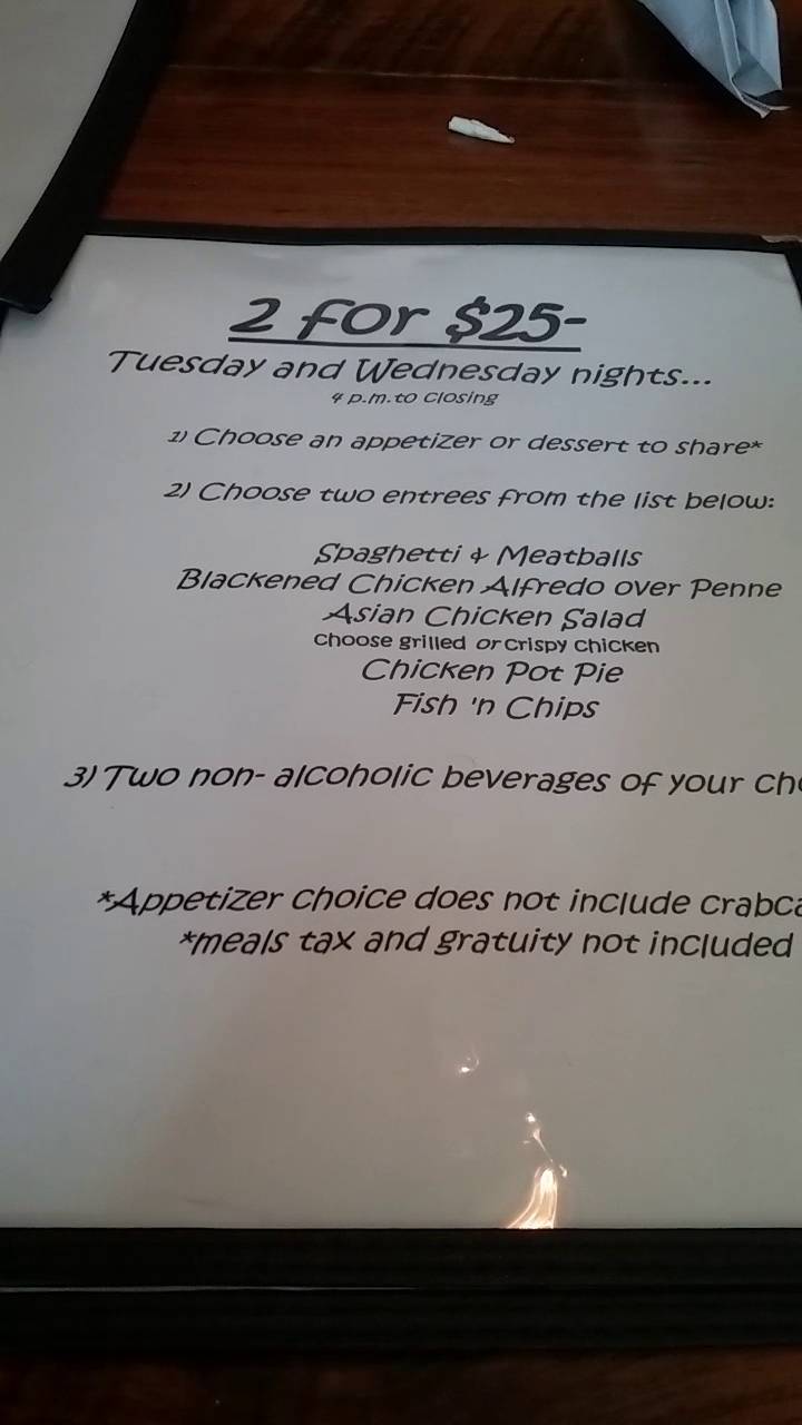 Menu at The Rustic Table restaurant, Winchester