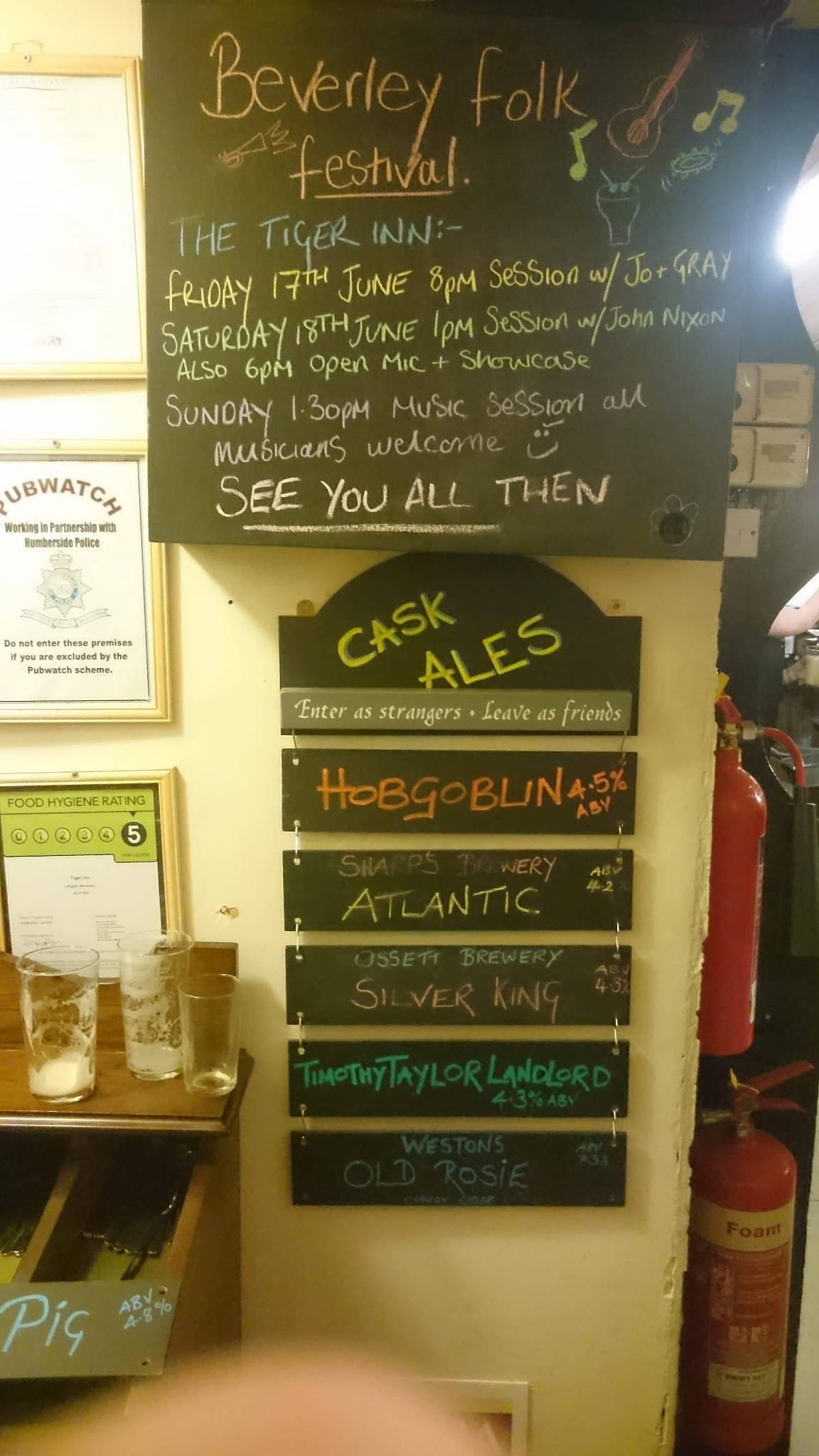 Menu at Tiger Inn pub & bar, Beverley