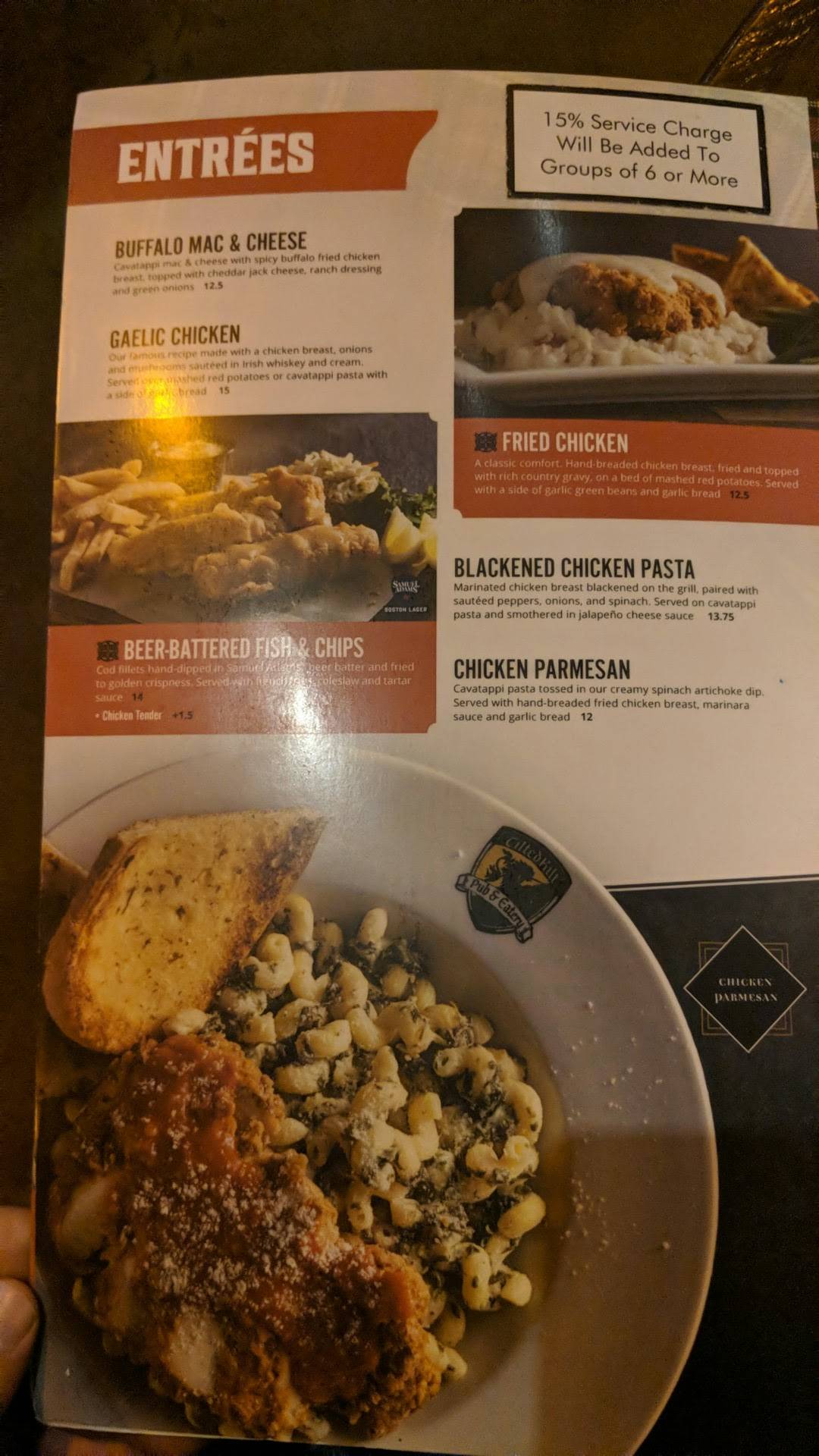 Menu at Tilted Kilt pub & bar, Colonial Heights