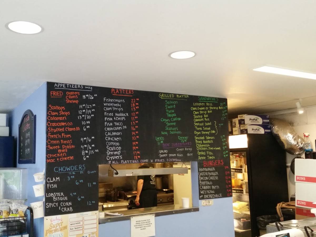 Menu at Twin Seafood of Acton restaurant, Acton