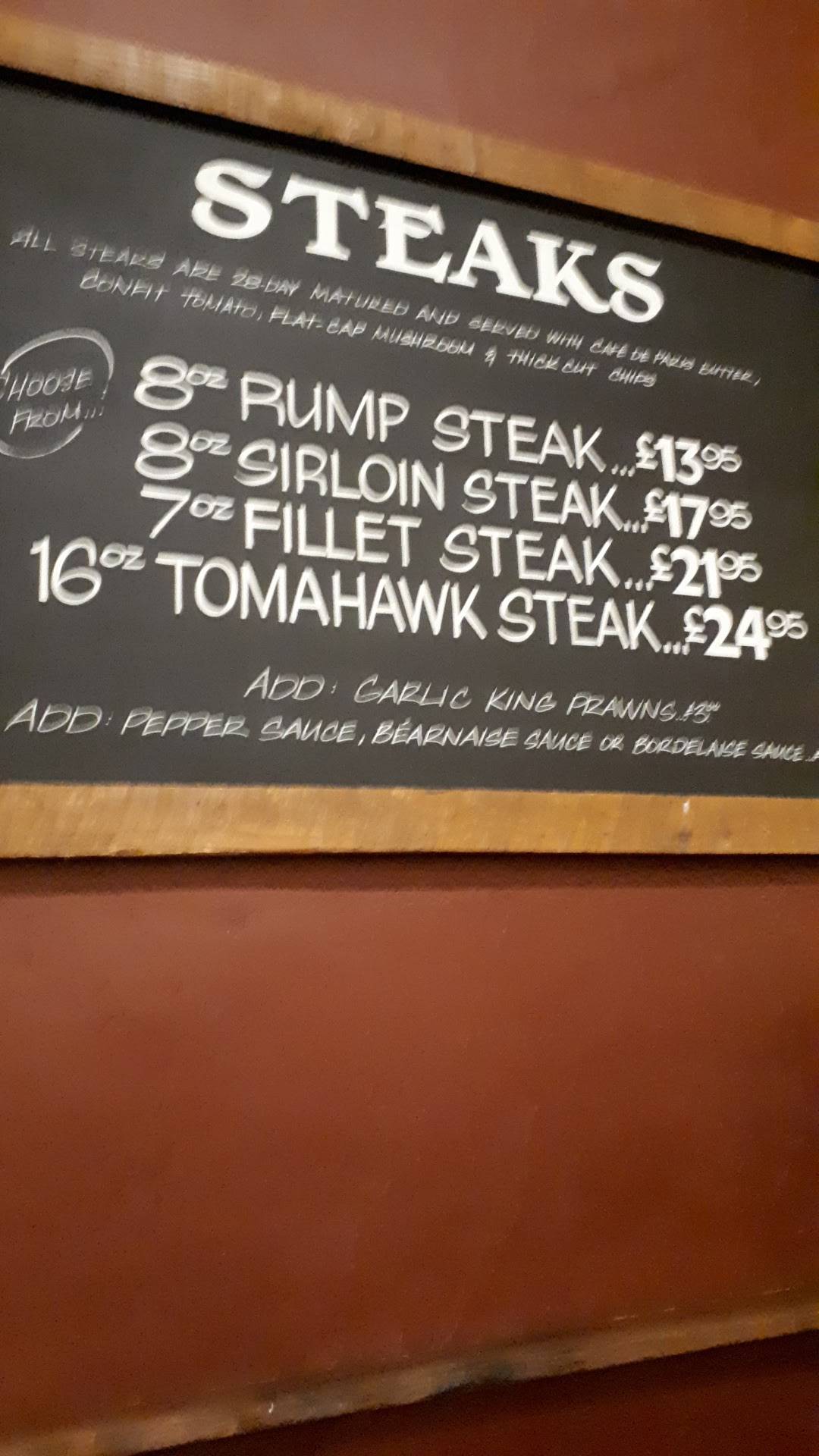 Menu at Ty Mawr pub & bar, Cardiff