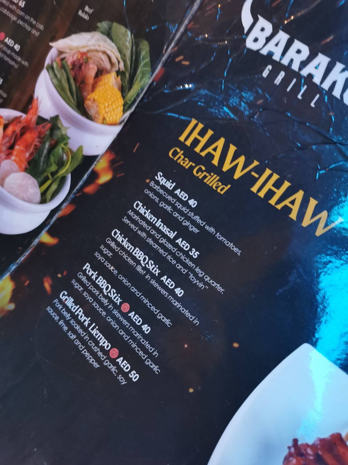 Menu at BARAKO Grill, Umm Al Quwain